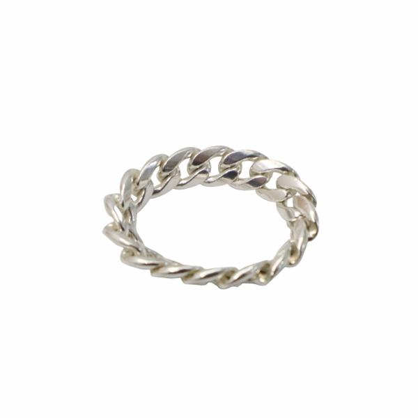 esperanto エスペラント ROUNDED FLAT LINK CHAIN RING ラウンド フラット リンク チェーンリング SILVER シルバー メンズ【表記サイズ】サイズ:28号【実寸サイズ】号数：28号　　【素材】シルバー...
