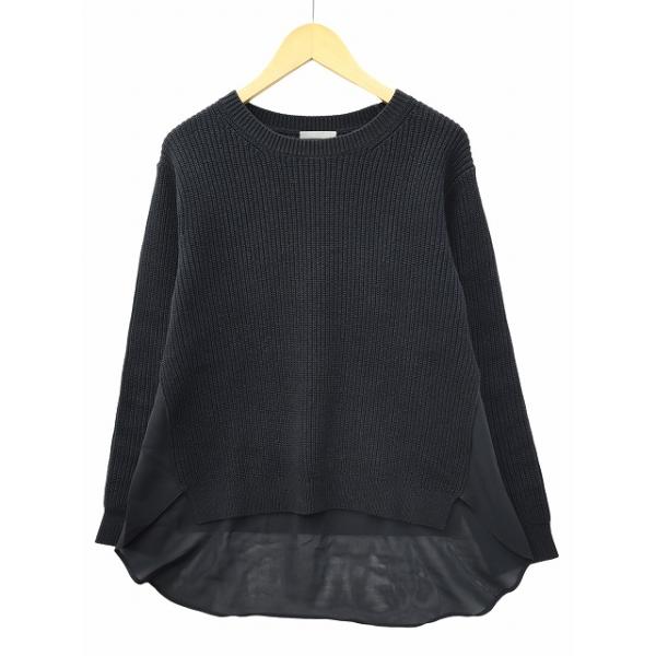 セオリーリュクス theory luxe COTONIA CODY ドッキング ニット 38(M) BLACK(ブラック) 秋冬 レディース【ブランド】セオリーリュクス theory luxe【表記サイズ】レディース:38(M)【実寸サイズ...