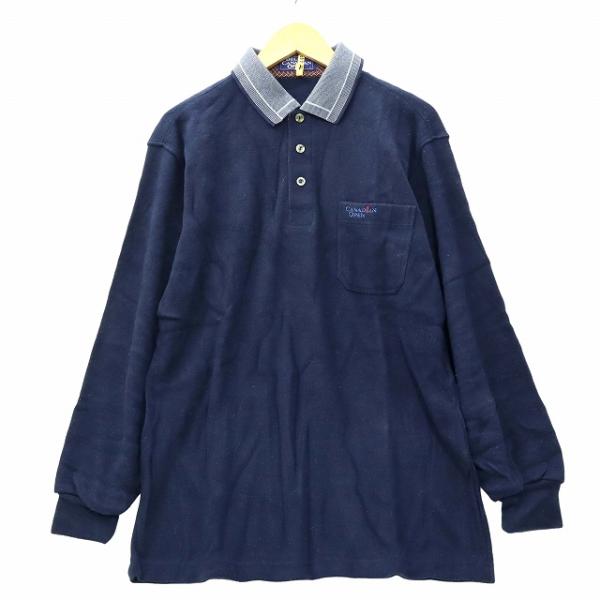 BELL CANADIA OPEN ウール ブレンド ニット ポロシャツ セーター ネイビー メンズ【表記サイズ】表記なし実寸サイズを参考にしてください【実寸サイズ】肩幅：47cm　身幅：52cm　着丈：71.5cm　袖丈：56cm　　【素...