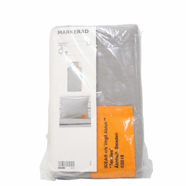 未使用品 イケア IKEA × Virgil Abloh ヴァージル アブロー MARKERAD マルケラド 枕 布団 カバー GRAY グレー メンズ【表記サイズ】サイズ:150×200cm50×60cm【実寸サイズ】布団:150×200...