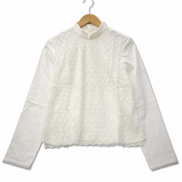 HARMONICA ハーモニカ 総レース 切り替え 背中ボタン シャツ ブラウス ホワイト レディース【表記サイズ】表記なし実寸サイズを参考にしてください【実寸サイズ】肩幅：37cm　身幅：47cm　着丈：54cm　袖丈：57cm　　【素材...