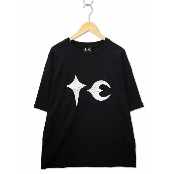 THUG CLUB サグ クラブ TC LEATHER PATCH T-SHIRT クルーネック TC レザーパッチ 半袖 Tシャツ 2 BLACK(ブラック) メンズ【表記サイズ】メンズ:2【実寸サイズ】肩幅　約61.5cm　身幅　約59...