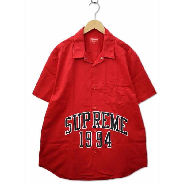 シュプリーム SUPREME Arc Logo S/S Work Shirt アーチ ロゴ 半袖 ワークシャツ L RED(レッド) メンズ【ブランド】シュプリーム SUPREME【表記サイズ】メンズ:L【実寸サイズ】肩幅　約51cm　身幅...