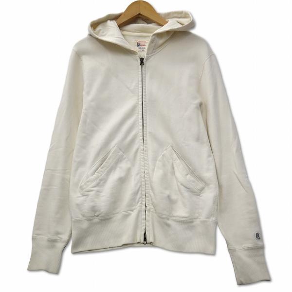 チャンピオン CHAMPION × TODD SNYDER スウェット フルジップ パーカー S ホワイト 【ブランド】チャンピオン CHAMPION【表記サイズ】メンズ　S【実寸サイズ】肩幅：46cm　身幅：50.5cm　着丈：62cm　...