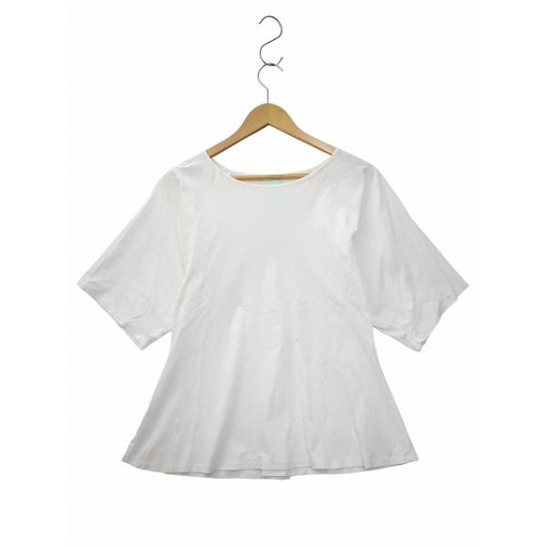 PLUSPLUS プラスプラス コットン ラグラン ペプラム カットソー Tシャツ F WHITE(ホワイト) 春夏 レディース【表記サイズ】レディース:F【実寸サイズ】身幅：45cm　着丈：59.5cm　ゆき丈：53.5cm　　【素材】コ...