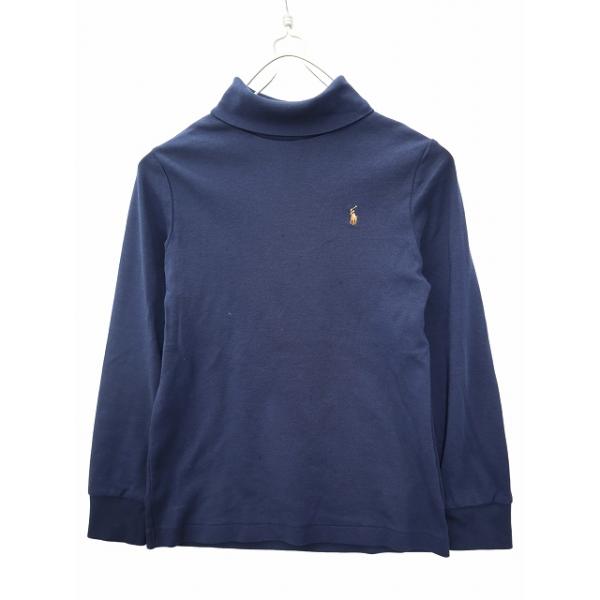 ポロ ラルフローレン POLO RALPH LAUREN ポニー刺繍 タートルネック コットン ニット プルオーバー 7(130cm) NAVY(ネイビー) 秋冬 キッズ【ブランド】ポロ ラルフローレン POLO RALPH LAUREN【...