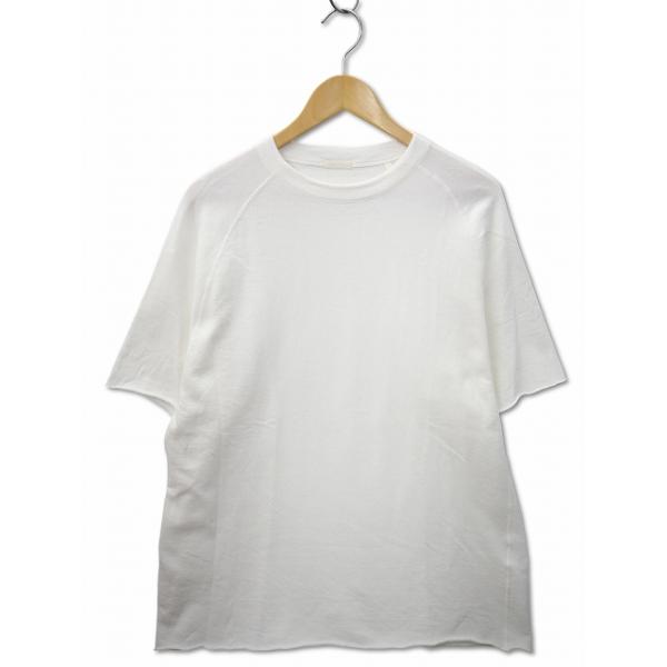 コモリ COMOLI 2025SS LWコットン裏毛 半袖 クルー カットオフ Tシャツ 2 WHITE(ホワイト) メンズ【ブランド】コモリ COMOLI【表記サイズ】メンズ:2【実寸サイズ】身幅　約59.5cm　着丈　約72cm　ゆき丈...