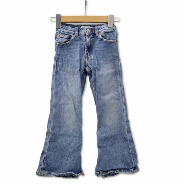 ザラ ZARA ブーツカットフレア デニムロングパンツ ジーンズ ブルー 116cm (約5-6歳) キッズ【ブランド】ザラ ZARA【表記サイズ】キッズ　6　116cm【実寸サイズ】ウエスト：※54cm　もも幅：17cm　裾幅：17cm　...