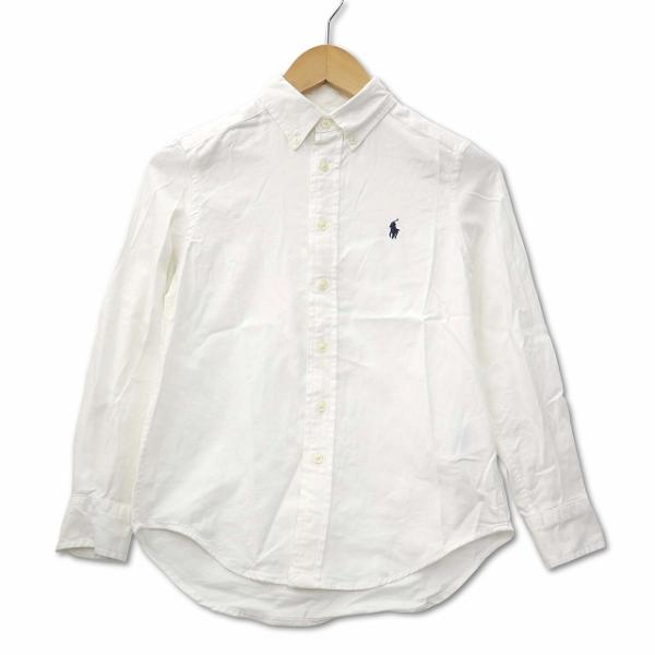 ラルフローレン RALPH LAUREN ポニー刺繍 オックスフォード ボタンダウン 長袖シャツ ホワイト 8 キッズ【ブランド】ラルフローレン RALPH LAUREN【表記サイズ】キッズ　S/P (8)※ボーイズ 約130程度【実寸サイ...