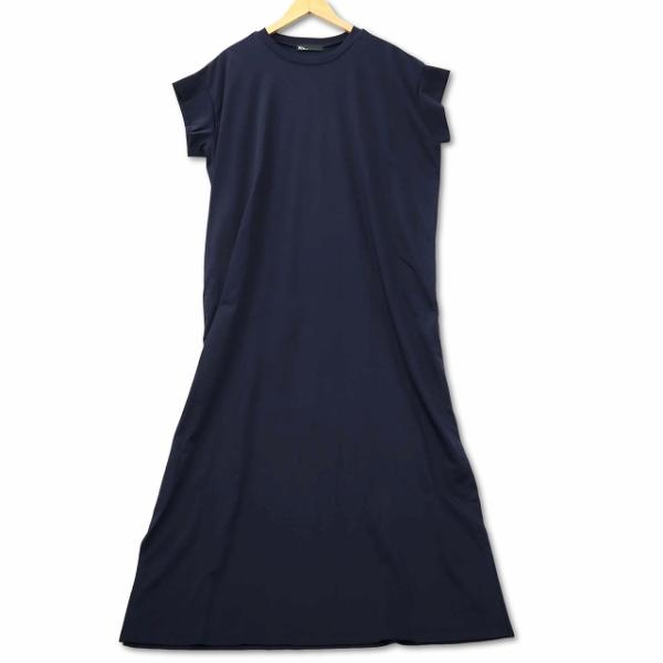Wis... コットン 半袖 プルオーバー Tシャツ ワンピース L〜LL レディース【表記サイズ】レディース　L〜LL【実寸サイズ】肩幅：51cm　身幅：63cm　着丈：126cm　袖丈：5.5cm　　【素材】本体　綿100％【色】NAV...