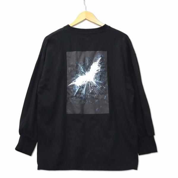 ダークナイト トリロジー DARK NIGHT TRILOGY バックプリント ロング Tシャツ カットソー ブラック M  メンズ【表記サイズ】メンズ　M【実寸サイズ】肩幅：60cm　身幅：58cm　着丈：67cm　袖丈：48cm　　【素...
