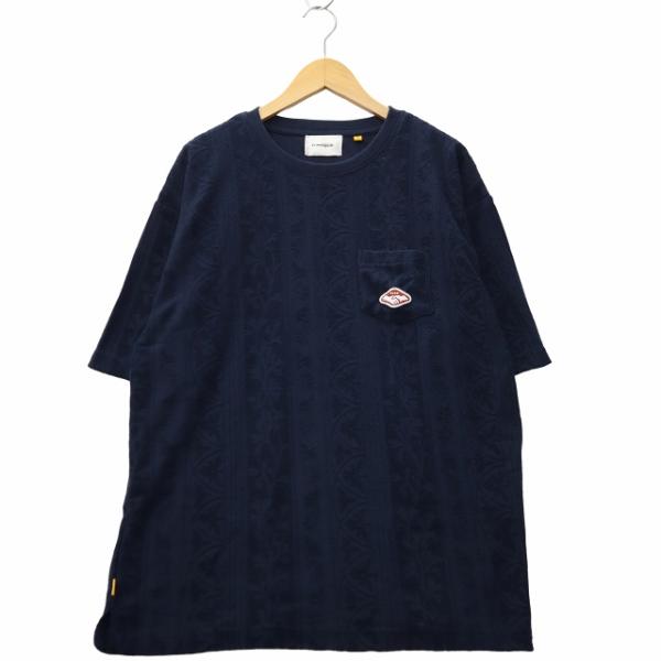 Critical Slide by TCSS クリティカルスライド バイ ティーシーエスエス クルーネック 胸ポケット コットン Tシャツ XL NAVY ネイビー メンズ【表記サイズ】メンズ:XL【実寸サイズ】肩幅：57.5cm　身幅：6...