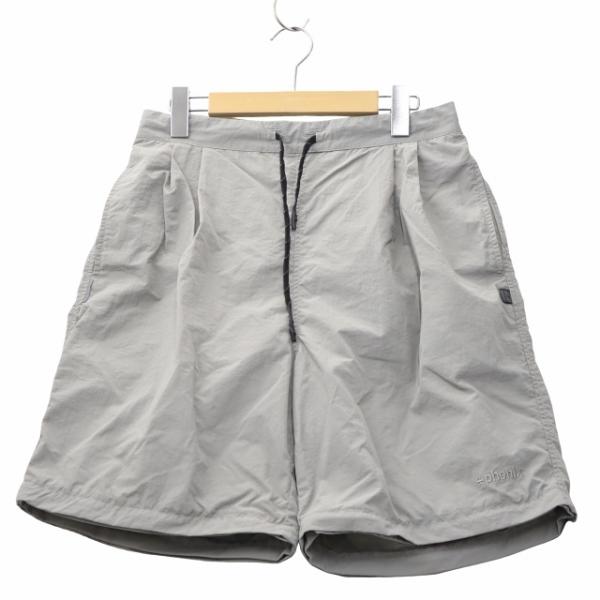 + phoenix プラスフェニックス 別注 2WAY ナイロン タッサー ショートパンツ ショーツ M GRAY グレー POB-25007IN メンズ【表記サイズ】メンズ:M【実寸サイズ】ウエスト：76/81cm　もも幅：35.5cm　...