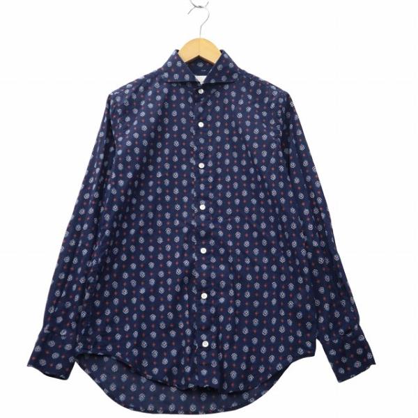 SENTINEL DECIDE センチネルディサイド コットン 長袖 ボタンアップ シャツ 46 NAVY ネイビー メンズ【表記サイズ】メンズ:46【実寸サイズ】肩幅：42cm　身幅：52.5cm　着丈：75cm　袖丈：62.5cm　　【...