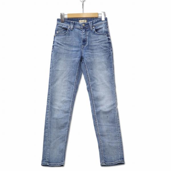ヤヌーク YANUK 57191063 RUTH ストレッチ スリムテーパード デニムパンツ ジーンズ ブルー 22 ACS レディース【ブランド】ヤヌーク YANUK【表記サイズ】レディース/22【実寸サイズ】ウエスト：64cm　もも幅：...