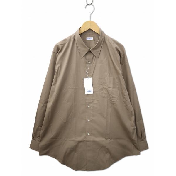 未使用品 FOUNDOUR ファウンダ 2025SS REGULAR COLLAR SHIRT 長袖 レギュラーカラー シャツ 3 BROWN(ブラウン) メンズ【表記サイズ】メンズ:3【実寸サイズ】肩幅　約50.5cm　身幅　約70.5c...