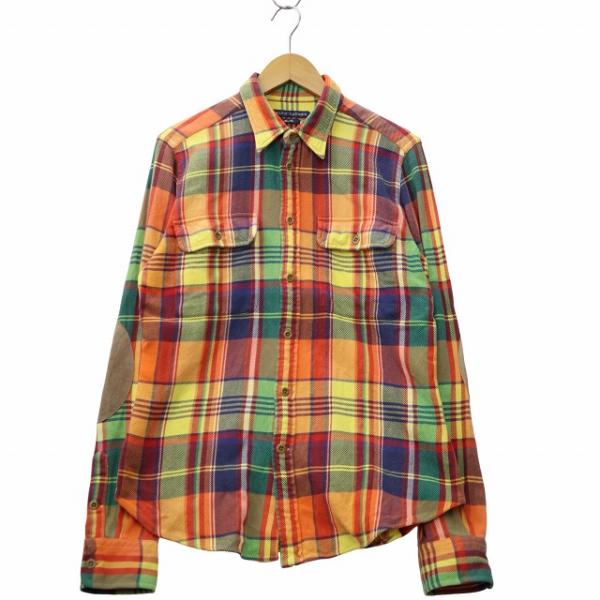 ラルフローレン RALPH LAUREN タータンチェック 長袖 フラップポケット シャツ 14 185/108 マルチカラー キッズ【ブランド】ラルフローレン RALPH LAUREN【表記サイズ】キッズ:14 185/108【実寸サイズ...