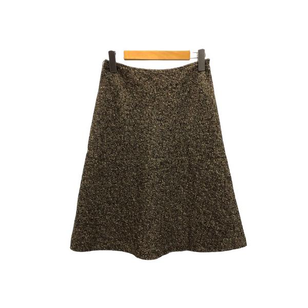 スタイルコム style com スカート フレア Aライン ウール混 ツイード ひざ丈 9 茶 ブラウン ※MZ レディース【ブランド】スタイルコム style com【表記サイズ】9【実寸サイズ】ウエスト：60cm　ヒップ：41cm　ス...