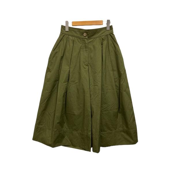 未使用品 モンクレール MONCLER × jw anderson 21SS PANTALONE パンツ ガウチョパンツ ワイド タック コットン ワッペン 無地 40 カーキ  レディース【ブランド】モンクレール MONCLER【表記サイ...