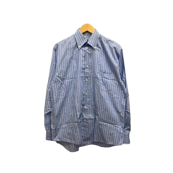 ヴェリー VERRI シャツ ワイシャツ クルーネック ストライプ 長袖 水色 スカイブルー 白 ホワイト 赤 レッド メンズ【ブランド】ヴェリー VERRI【表記サイズ】表記なし【実寸サイズ】肩幅：51cm　身幅：61.5cm　着丈：78...