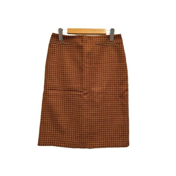 未使用品 PHILOSOPHY di ALBERTA FERRETTI タイトスカート ひざ丈 千鳥格子柄 ウール P60126-40 40 オレンジ 茶 ブラウン 黄 イエロー レディース【ブランド】フィロソフィーディアルベルタフェレッテ...