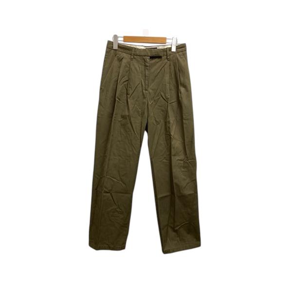 ブルーデブレス BLUE DE BRESSE パンツ チノパン タック コットン 綿 無地 36 カーキ レディース【ブランド】ブルーデブレス BLUE DE BRESSE【表記サイズ】36【実寸サイズ】ウエスト：72cm　もも幅：29cm...