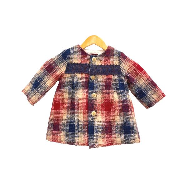 ハッカ キッズ HAKKA KIDS ジャケット コート チェック レース 刺繍 Aライン ウール混 80 マルチカラー 女の子 キッズ【ブランド】ハッカ キッズ HAKKA KIDS【表記サイズ】80【実寸サイズ】肩幅：24.5cm　身幅...