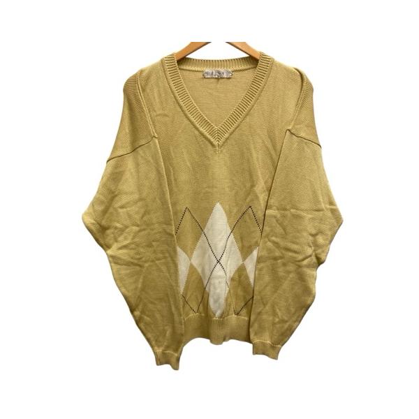 E TIMA セーター ニット 長袖 48 M 黄 イエロー メンズ【表記サイズ】48【実寸サイズ】肩幅：45cm　身幅：55cm　着丈：72cm　袖丈：60cm　　【素材】綿100%【色】イエロー　　※色に関してはこの出品者の主観で判断し...