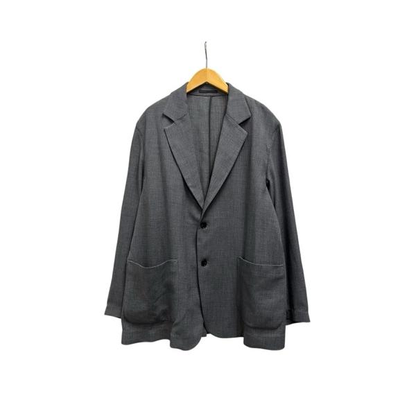 アダムエロペ Adam et Rope' テーラードジャケット 長袖 無地 GMV-09010-A L グレー メンズ【ブランド】アダムエロペ Adam et Rope'【表記サイズ】L【実寸サイズ】肩幅：48cm　身幅：55cm　着丈：7...