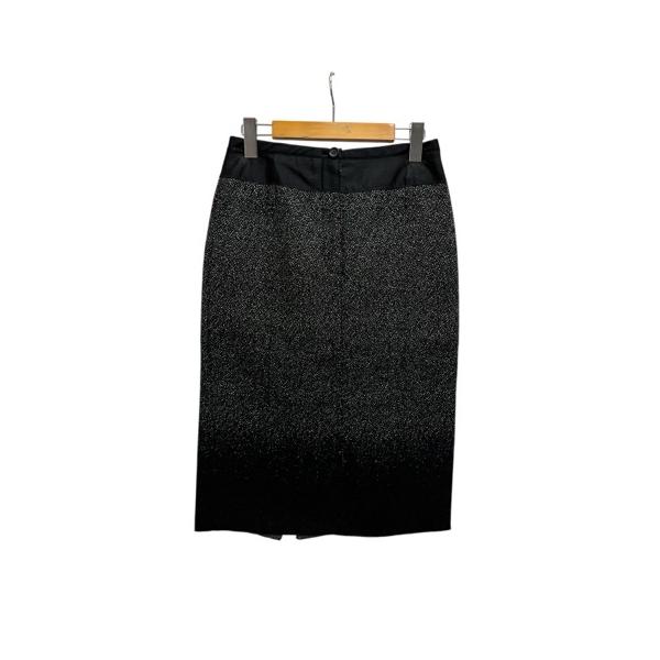 cesare fabbri タイトスカート ひざ丈 総柄 ウール混 コットン混 42-114-09-114979 38 黒 ブラック 白 ホワイト レディース【表記サイズ】38【実寸サイズ】ウエスト：68cm　ヒップ：88cm　スカート丈：...