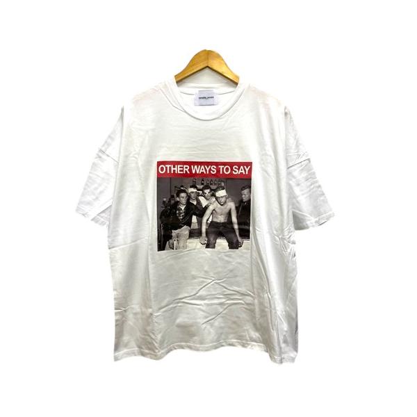 crunky_youth Tシャツ クルーネック コットン プリント 半袖 白 ホワイト メンズ【表記サイズ】サイズ表記なし【実寸サイズ】肩幅：70cm　身幅：63cm　着丈：73cm　袖丈：18cm　　【素材】コットン100%【色】ホワイ...