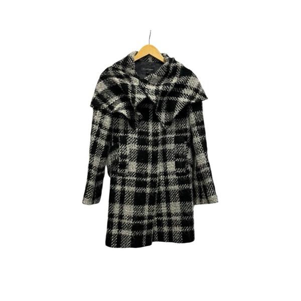 ジルスチュアート JILL STUART コート 長袖 チェック モヘア ウール混 092-251027 S 黒 ブラック 白 ホワイト レディース【ブランド】ジルスチュアート JILL STUART【表記サイズ】S【実寸サイズ】肩幅：35...