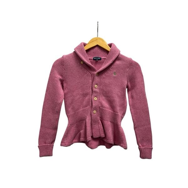 ラルフローレン RALPH LAUREN カーディガン 長袖 無地 ロゴ刺繍 コットン 140 ピンク 緑 グリーン キッズ【ブランド】ラルフローレン RALPH LAUREN【表記サイズ】140【実寸サイズ】肩幅：35cm　身幅：36cm...