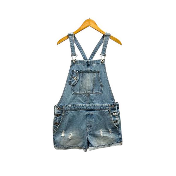 ザラ ZARA キッズ KIDS サロペット オーバーオール デニム コットン 無地 ショート丈 13-14 青 ライトブルー キッズ【ブランド】ザラ ZARA【表記サイズ】13-14【実寸サイズ】腰から胸当て：26cm　ウエスト：80cm...