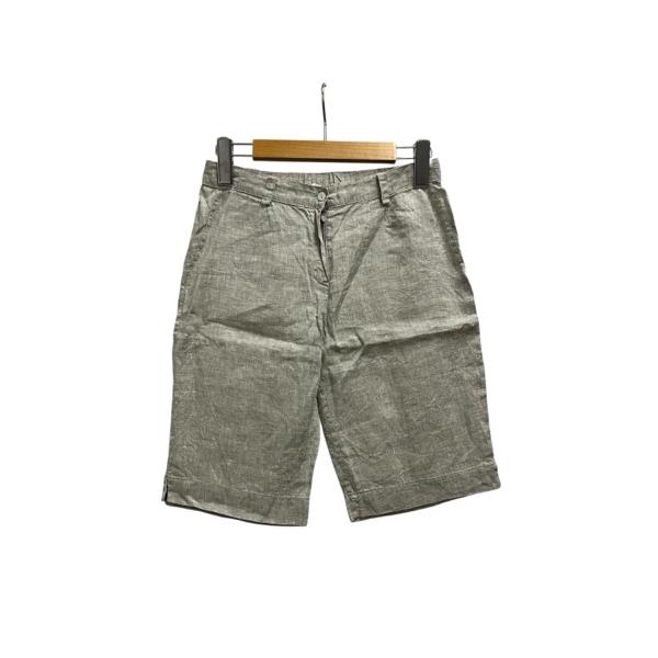 Mario Romano ショートパンツ 無地 ウエストゴム リネン S 茶 ブラウン レディース【表記サイズ】S【実寸サイズ】ウエスト：60cm　もも幅：25cm　裾幅：22cm　股上：22cm　股下：25cm　　【素材】麻100％【色】...