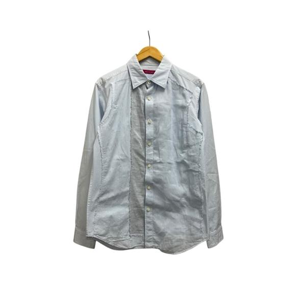 サージュデクレ sage de cret シャツ 長袖 無地 コットン 6749-210 L ライトブルー グレー レディース【ブランド】サージュデクレ sage de cret【表記サイズ】L【実寸サイズ】肩幅：46cm　身幅：53cm　...