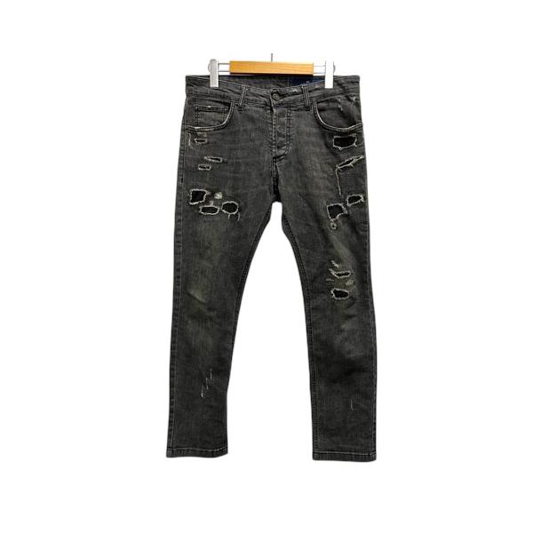 アントレ アミ ENTRE AMIS デニム ジーンズ ダメージ 無地 32 黒 ブラック メンズ【表記サイズ】32【実寸サイズ】ウエスト：80cm　もも幅：27cm　裾幅：17cm　股上：24cm　股下：72cm　　【素材】コットン98%...