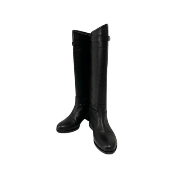 ペリーコ PELLICO PELLICO SUNNY ロング ブーツ ラウンドトゥ チャンキーヒール 37 23.5〜24.0cm位 ブラック 黒 ゴールド金具 レディース【ブランド】ペリーコ PELLICO【表記サイズ】37日本サイズ：2...