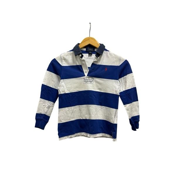 ポロ バイ ラルフローレン Polo by Ralph Lauren ポロシャツ 長袖 ボーダー コットン 120 青 ブルー 白 ホワイト キッズ【ブランド】ポロ バイ ラルフローレン Polo by Ralph Lauren【表記サイズ...