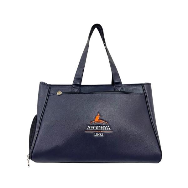 AYODHYA LINKS アヨディヤ・リンクス ゴルフバッグ ボストンバッグ トートバッグ 大容量 ロゴ ファスナー開閉 紺 ネイビー メンズ【実寸サイズ】持ち手の長さ：65cm　ヨコ：41cm　タテ：30cm　マチ：20cm　　【色】ネ...