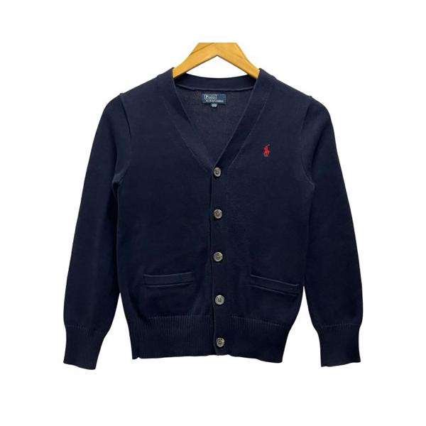 ポロ ラルフローレン POLO RALPH LAUREN カーディガン Vネック 子ども服（男女兼用) 無地 長袖150 紺 ネイビー  キッズ【ブランド】ポロ ラルフローレン POLO RALPH LAUREN【表記サイズ】150【実寸サ...