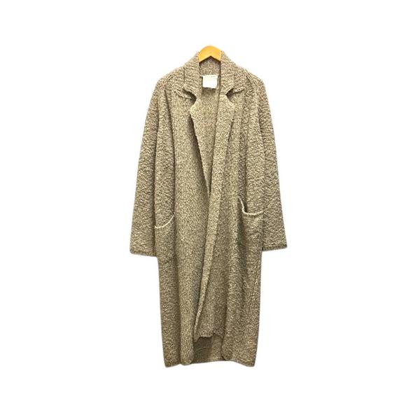 エンリカマッセイ ENRICA MASSEI コート ジャケット ニット ウール混 無地 ロング 42 ベージュ   レディース【ブランド】エンリカマッセイ ENRICA MASSEI【表記サイズ】42【実寸サイズ】身幅：57cm　着丈：1...