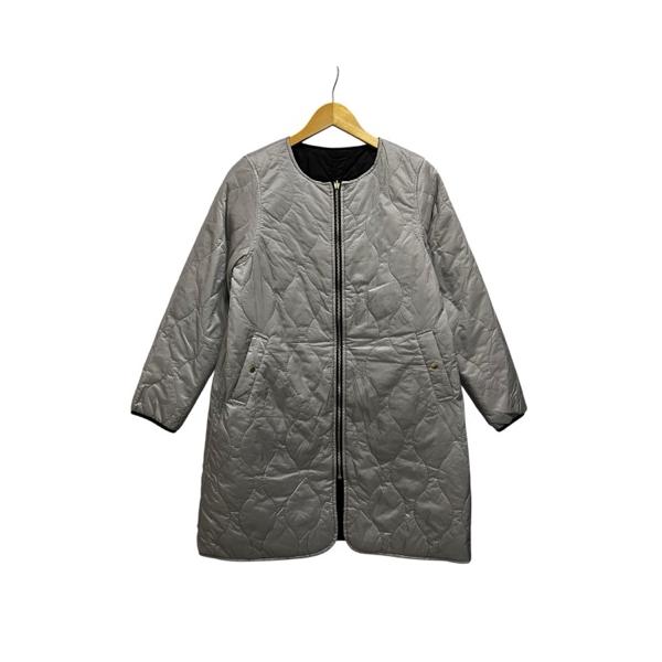 Glitzern ノーカラーコート キルティング 長袖 無地 78539 L グレー レディース【表記サイズ】L【実寸サイズ】肩幅：37cm　身幅：50cm　着丈：88cm　袖丈：59cm　　【素材】写真をご参照ください。【色】グレー　　※...