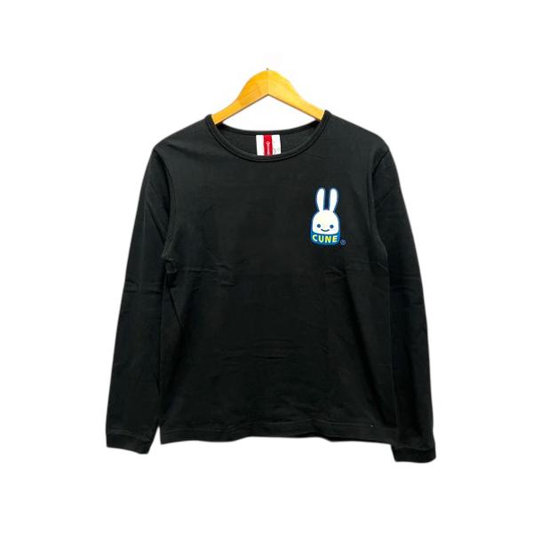 キューン CUNE Tシャツ ロンT クルーネック コットン プリント 長袖 S 黒 ブラック メンズ【ブランド】キューン CUNE【表記サイズ】S【実寸サイズ】肩幅：42cm　身幅：46cm　着丈：63cm　袖丈：60cm　　【素材】コッ...