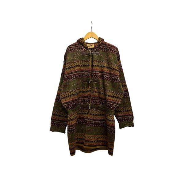 la squadra カーディガン 長袖 フード 総柄 ラメ ウール混 茶 ブラウン マルチカラー レディース【表記サイズ】サイズ表記無し【実寸サイズ】肩幅：55cm　身幅：64cm　着丈：79cm　袖丈：56cm　　【素材】写真をご参照く...