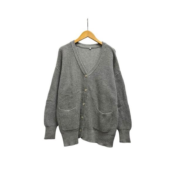 セシール CECILE カーディガン 長袖 Vネック 無地 コットン MS-3194 LL グレー レディース【表記サイズ】LL【実寸サイズ】肩幅：60cm　身幅：60cm　着丈：62cm　袖丈：46cm　　【素材】綿100％【色】グレー　...