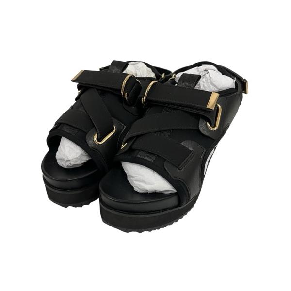 未使用品 ブギウギ BOOGIE WOOGIE サンダル 厚底 無地 9567736 L 黒 ブラック レディース【表記サイズ】L【実寸サイズ】ヒールの高さ：4cm　最大幅：9cm　　【色】黒　　※色に関してはこの出品者の主観で判断しており...