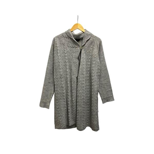 マリナリナルディ MARINA RINALDI カーディガン 長袖 無地 アルパカ混 ウール混 グレー レディース【表記サイズ】サイズ表記無し【実寸サイズ】身幅：66cm　着丈：85cm　ゆき丈：64cm　　【素材】写真をご参照ください。【...