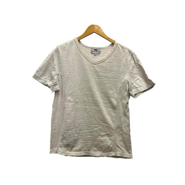 ヒッキー・フリーマン HICKEY FREEMAN Tシャツ Vネック 無地 M ベージュ メンズ【表記サイズ】M【実寸サイズ】肩幅：42cm　身幅：48.5cm　着丈：59.5cm　袖丈：21cm　　【素材】綿100%【色】ベージュ　　※...
