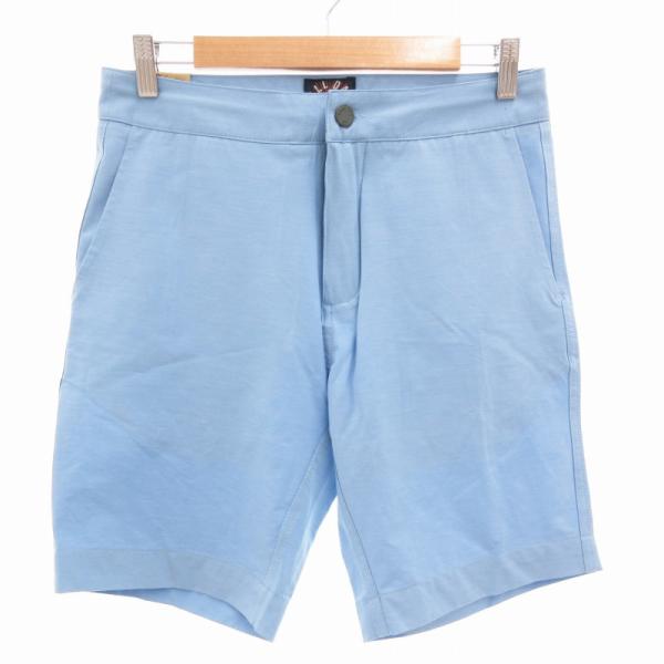 未使用品 ファリティ ブランド FAHERTY BRAND タグ付き オールデイショーツ ALL DAY SHORTS ショートパンツ ハーフ ロゴ 28 S 水色 ライトブルー メンズ【表記サイズ】28(S相当)【実寸サイズ】ウエスト：約...